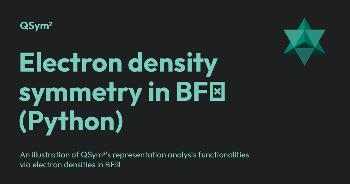 Electron density symmetry in BF₃ (Python) - QSym²