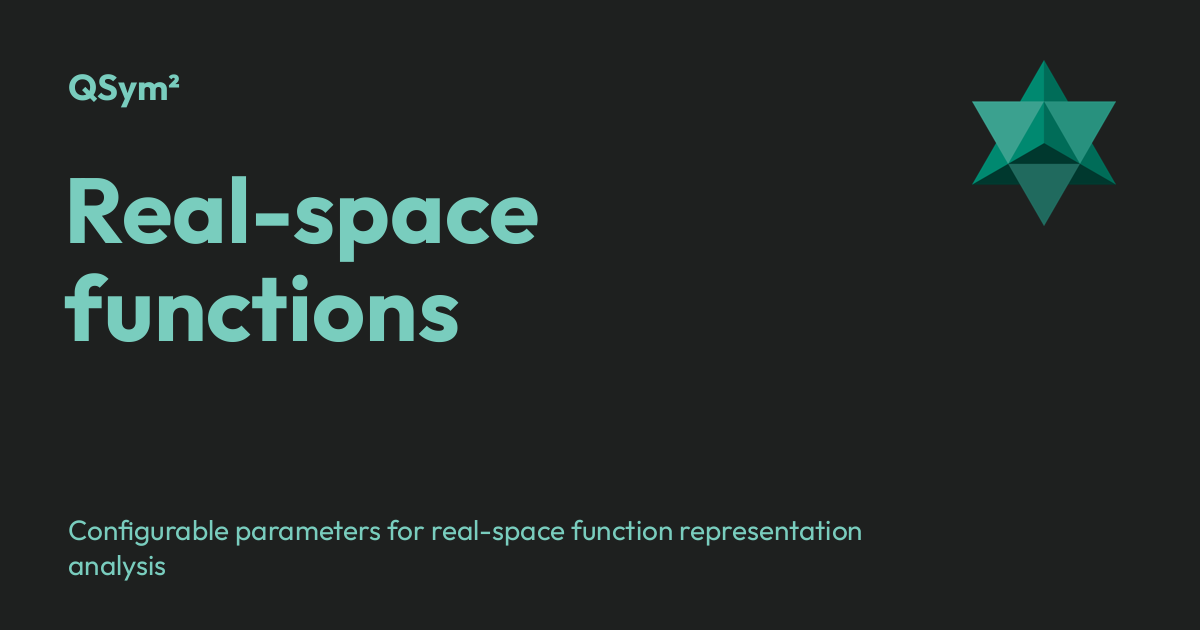 Real-space functions - QSym²